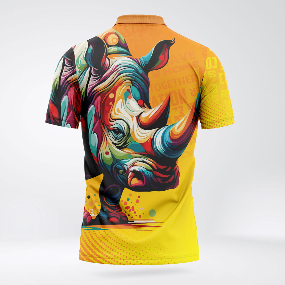 Rhino Conservation Sublimated Golf Shirt – UKD Apparel and Accessories